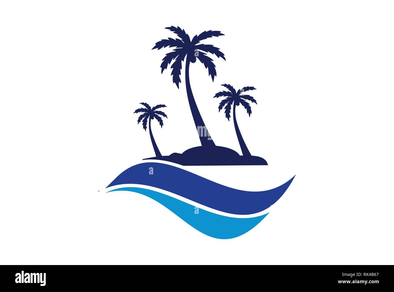 abstract archipelago island vector logo Stock Vector Image & Art - Alamy