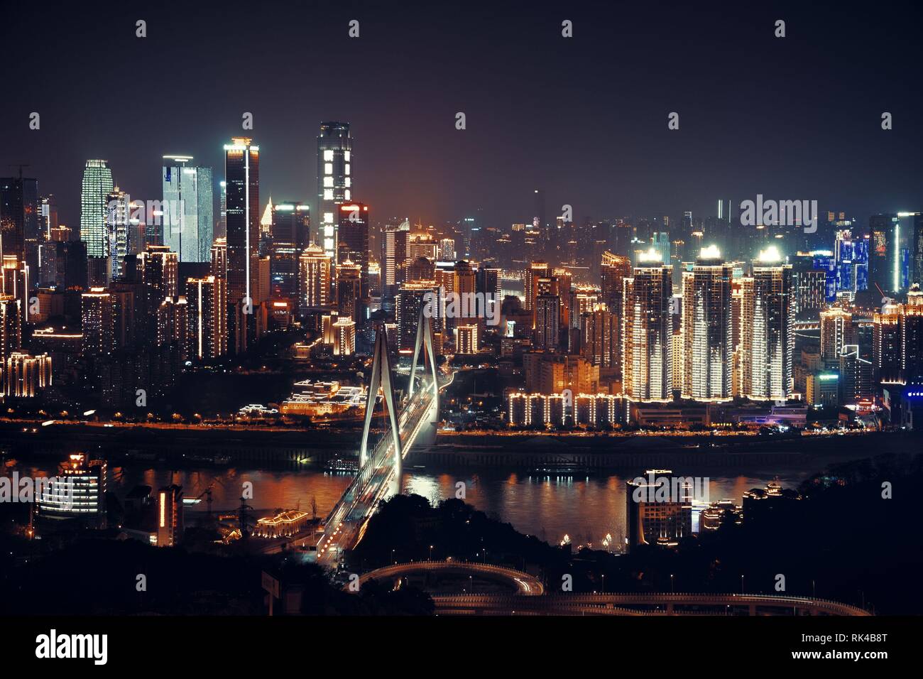 Aerial view of urban buildings and city skyline in Chongqing Stock ...