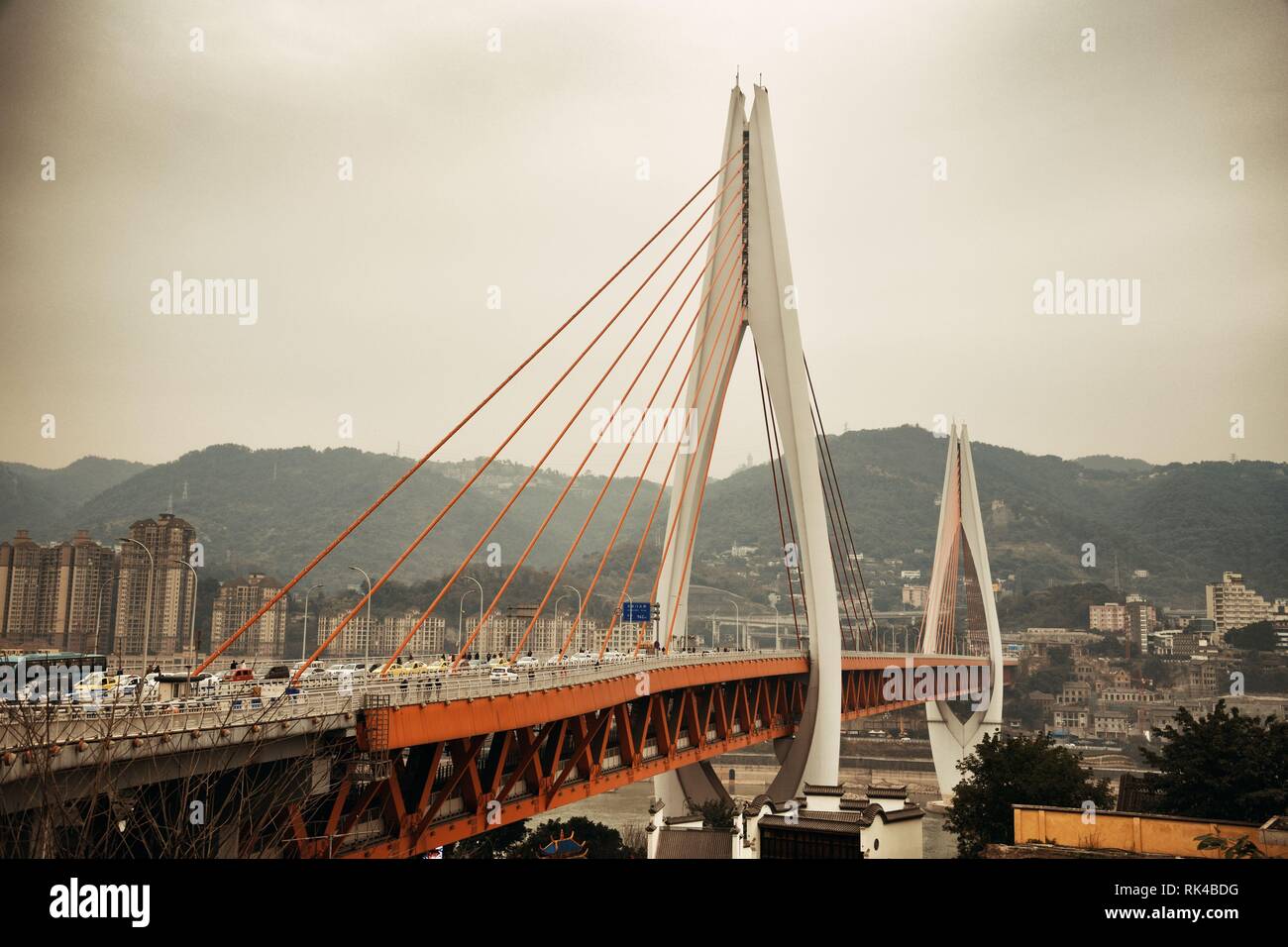 Bridge and city urban architecture in Chongqing, China Stock Photo - Alamy