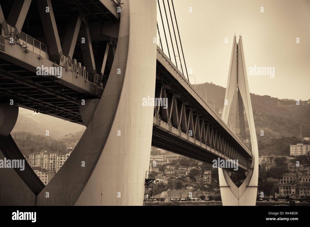 Bridge closeup in Chongqing, China Stock Photo - Alamy