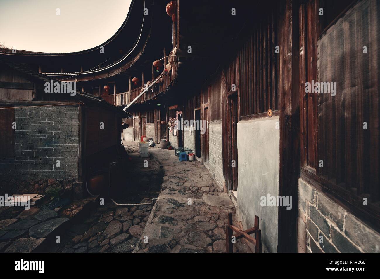 Traditional Tulou building is the unique dwellings of Hakka in Fujian ...