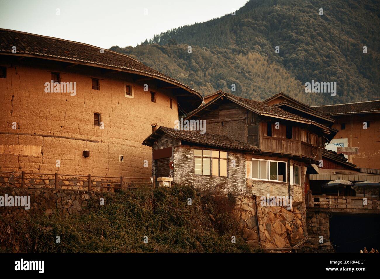 Traditional Tulou building is the unique dwellings of Hakka in Fujian ...