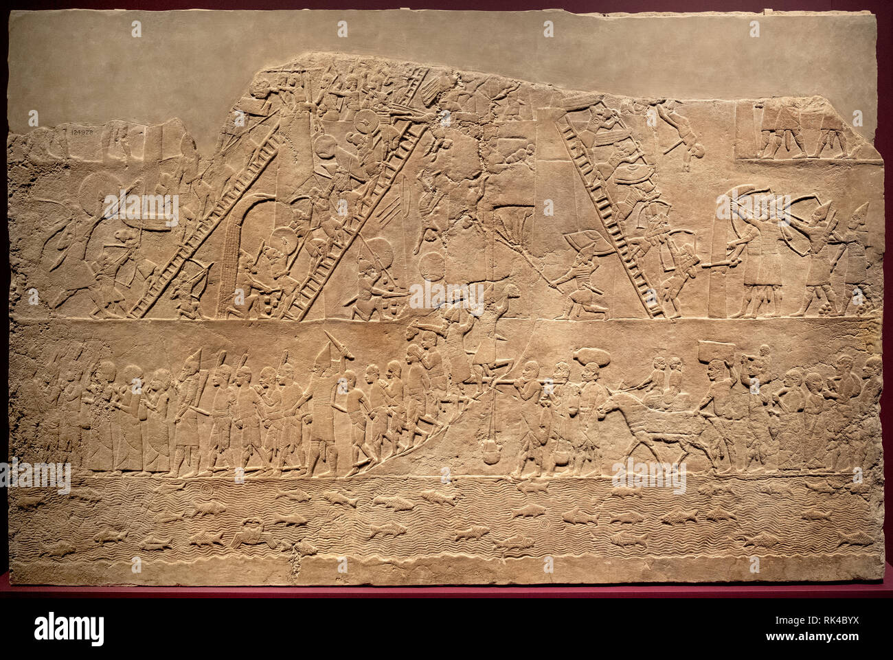 London, England / United Kingdom - 2019/01/28: Ancient Assyria clay ...