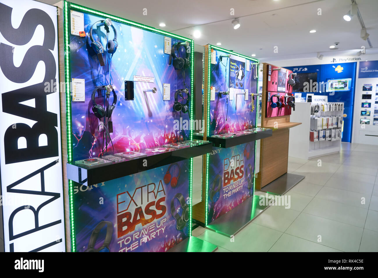 KUALA LUMPUR, MALAYSIA - MAY 09, 2016: Sony Store in Suria KLCC. Suria ...