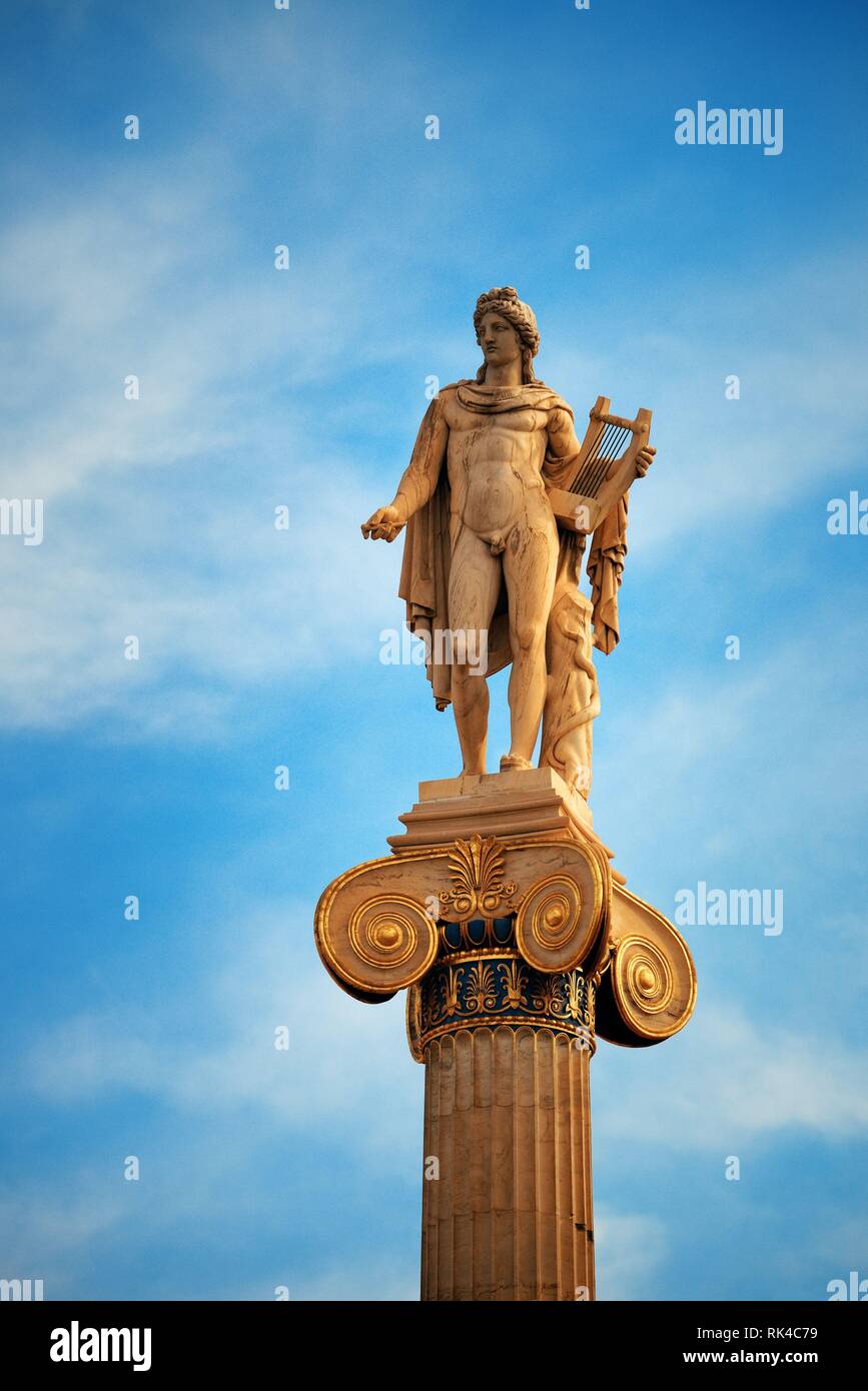 Athena statue in Athens, Greece Stock Photo - Alamy