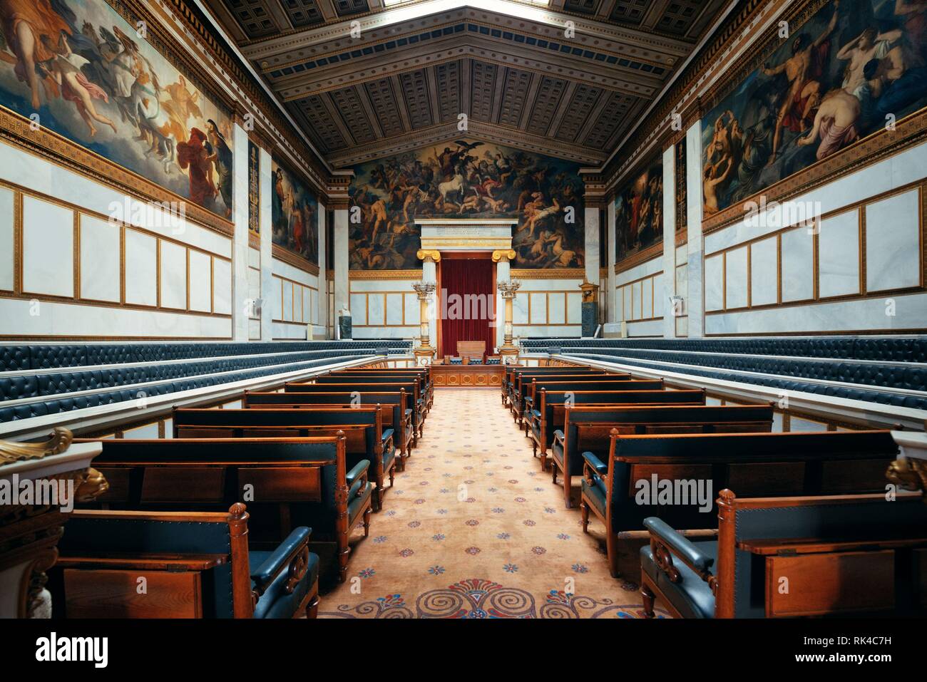 Interior view of National Academy building in Athens, Greece Stock ...
