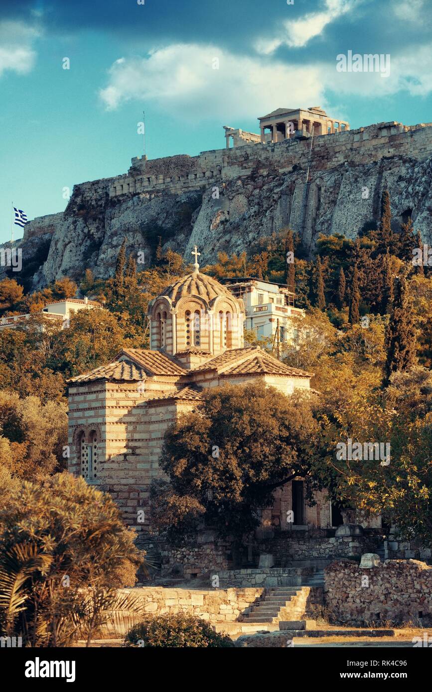 Ancient Agora and Acropolis in Athens, Greece Stock Photo - Alamy