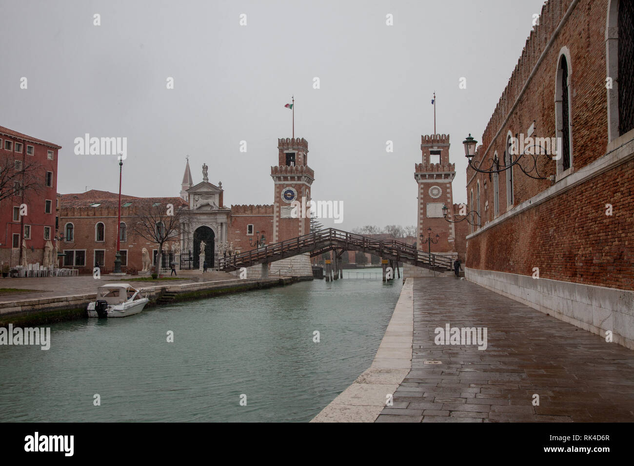 Military base in the old city of Venice, Italy Stock Photo - Alamy