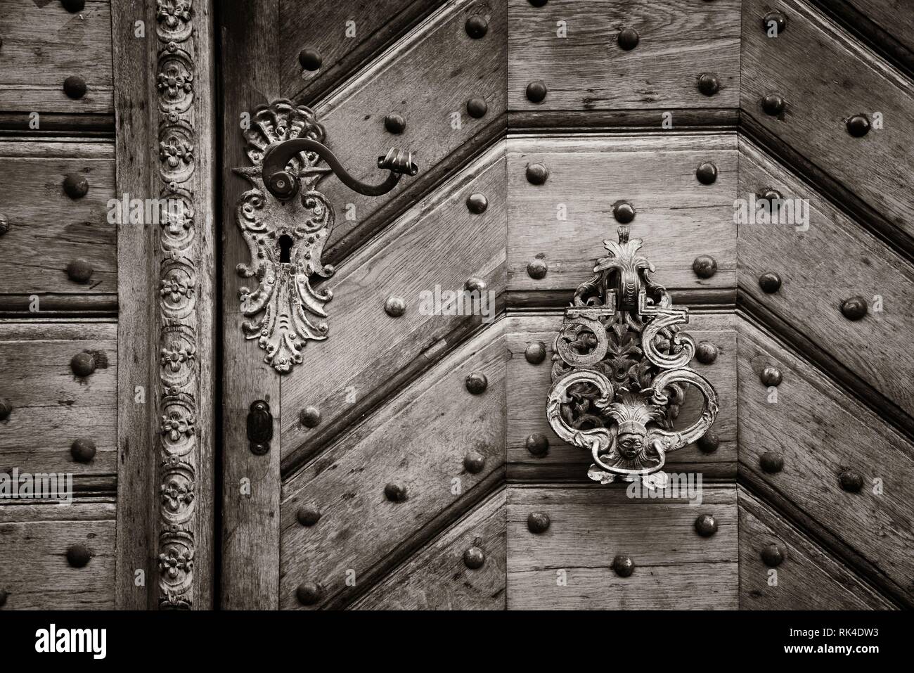 Wood door abstract patterns in Prague Czech Republic Stock Photo - Alamy