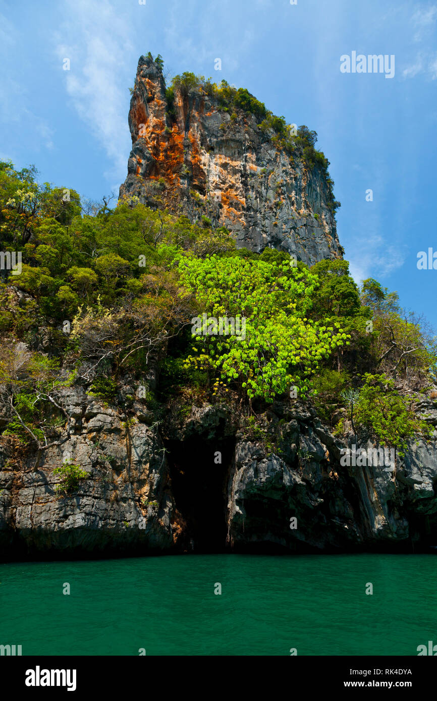 Limestone islet. Krabi coast. Krabi province, Andaman Sea, Thailand ...
