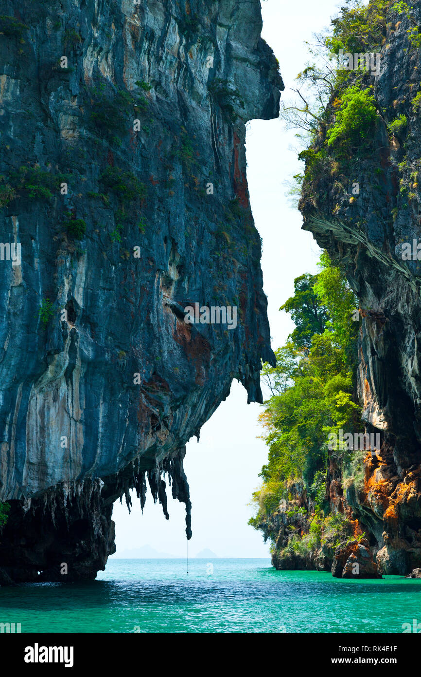 Limestone islet. Krabi coast. Krabi province, Andaman Sea, Thailand ...