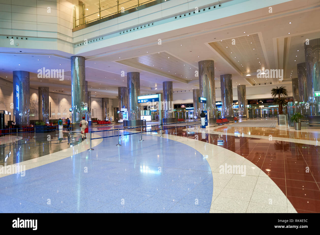 DUBAI, UAE - MARCH 09, 2016: inside of Dubai International Airport ...