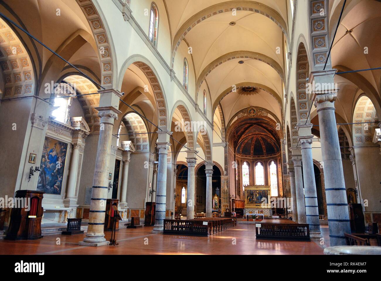 Church interior view in old medieval town Siena in Italy Stock Photo ...
