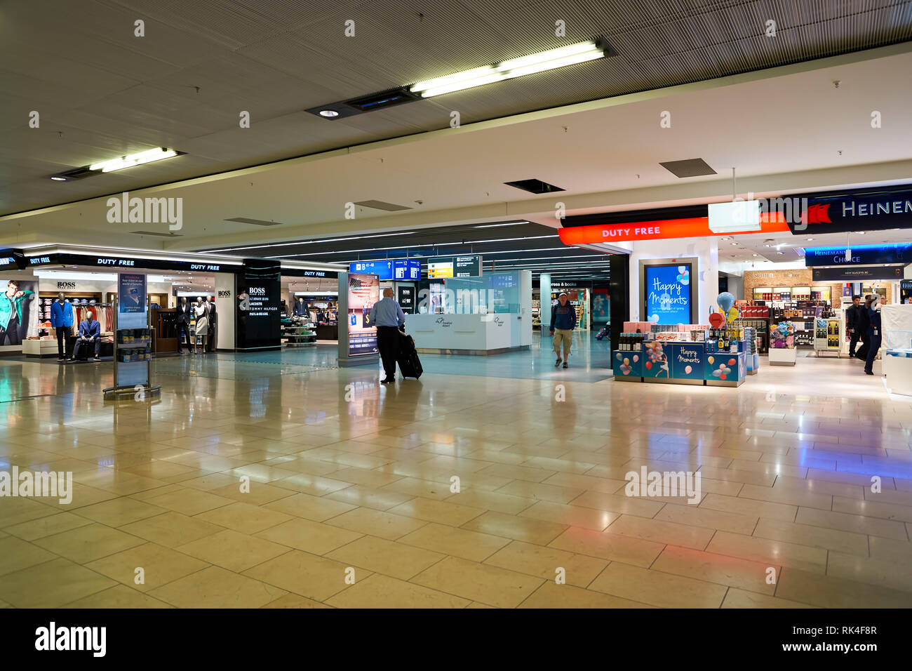 FRANKFURT, GERMANY - APRIL 07, 2016: inside of Frankfurt Airport ...
