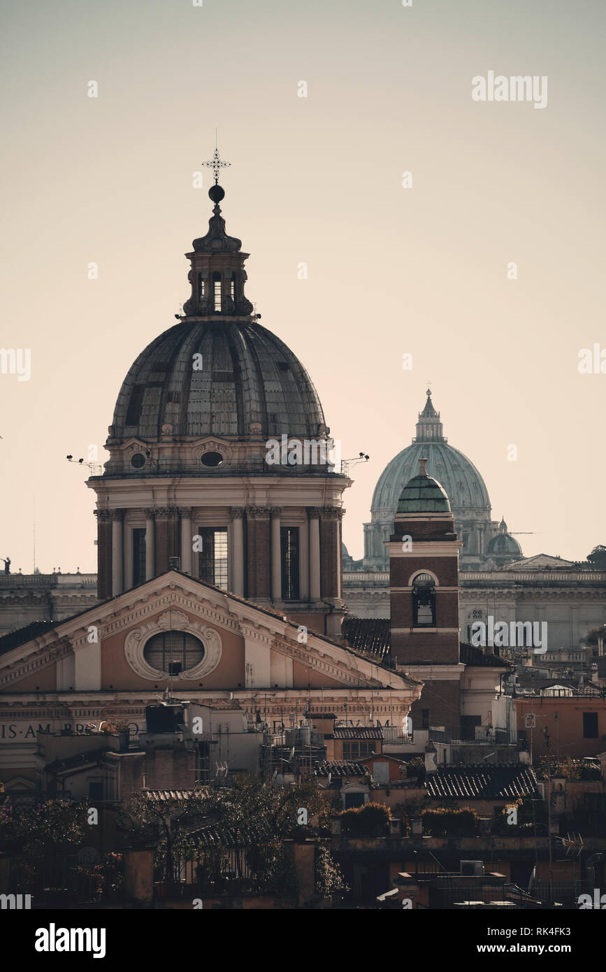 Dome of Rome historic architecture closeup, Italy Stock Photo - Alamy