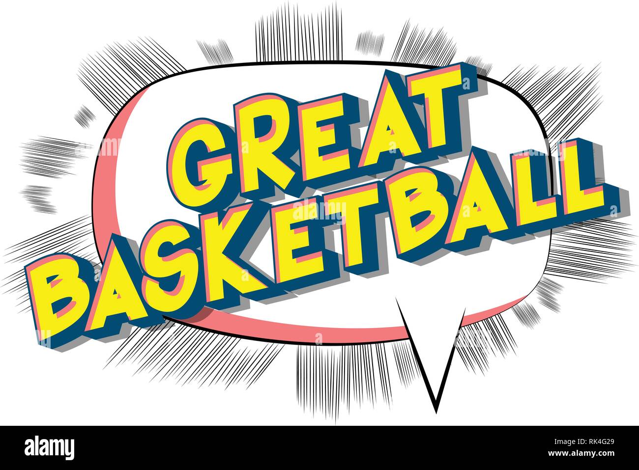 Great Basketball - Vector illustrated comic book style phrase on ...