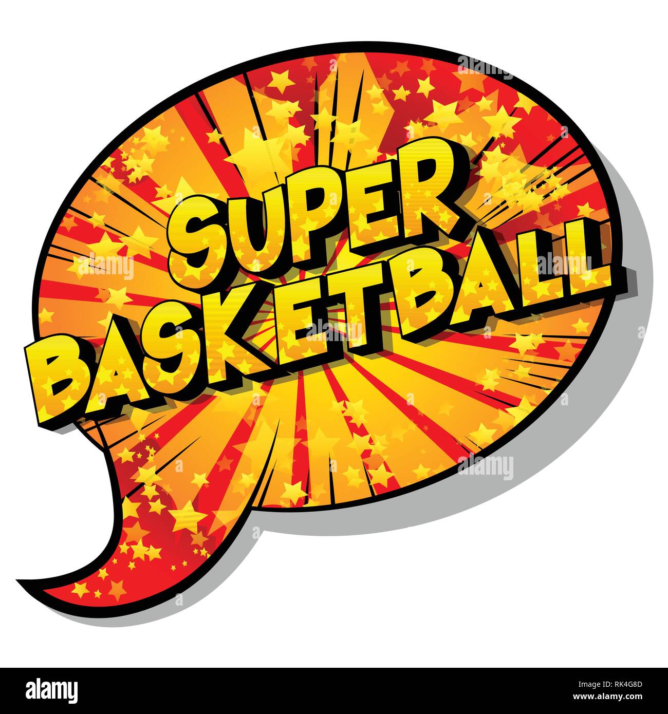 Super Basketball - Vector illustrated comic book style phrase on ...