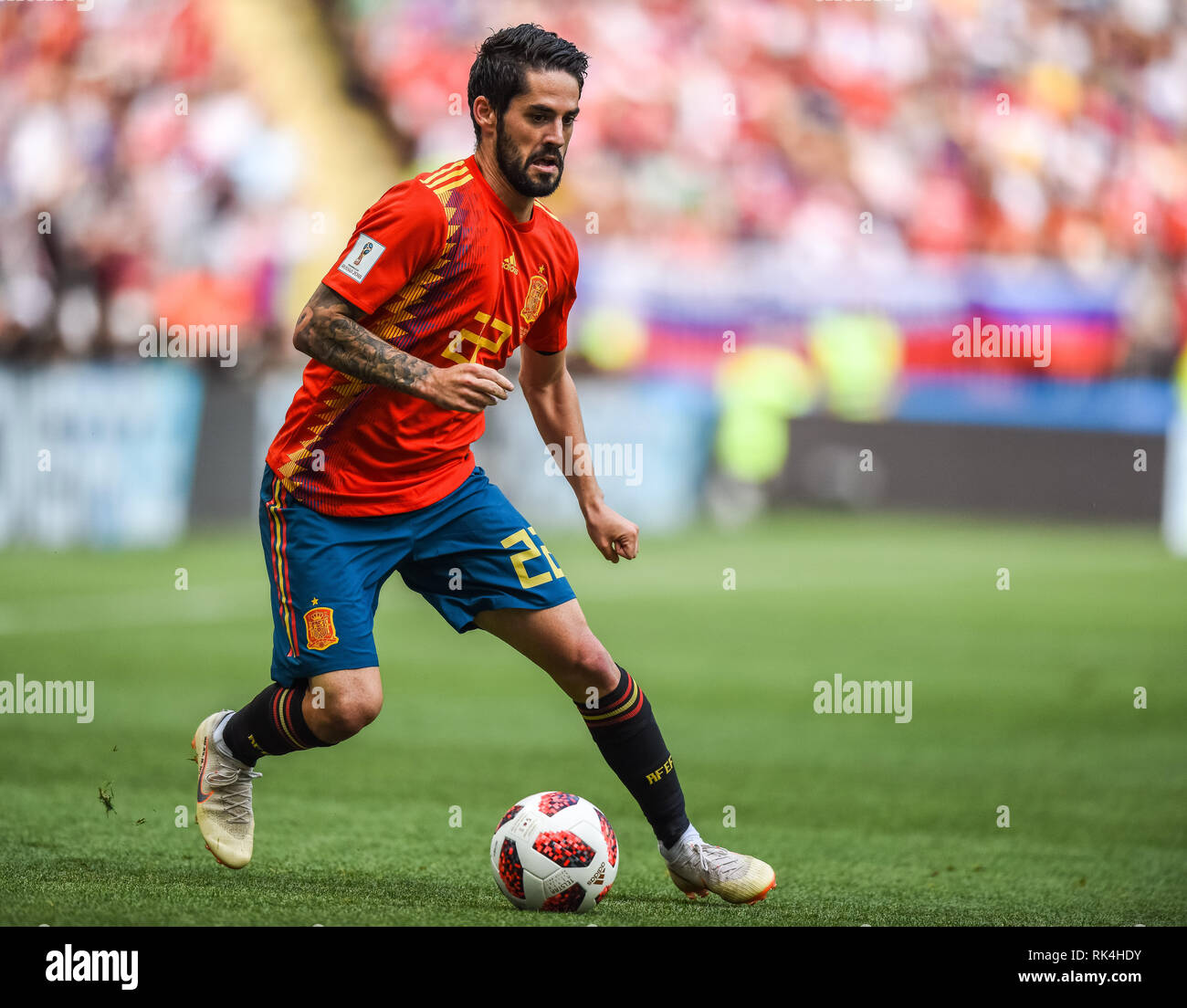 Moscow, Russia - July 1, 2018. Spain national football team midfielder ...