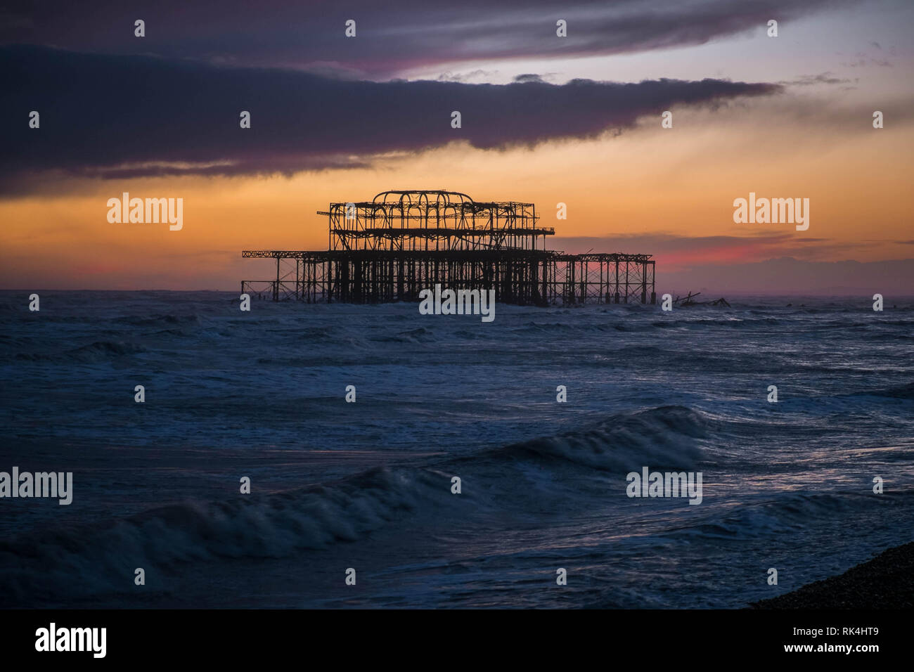 West pier brighton fire hi-res stock photography and images - Alamy