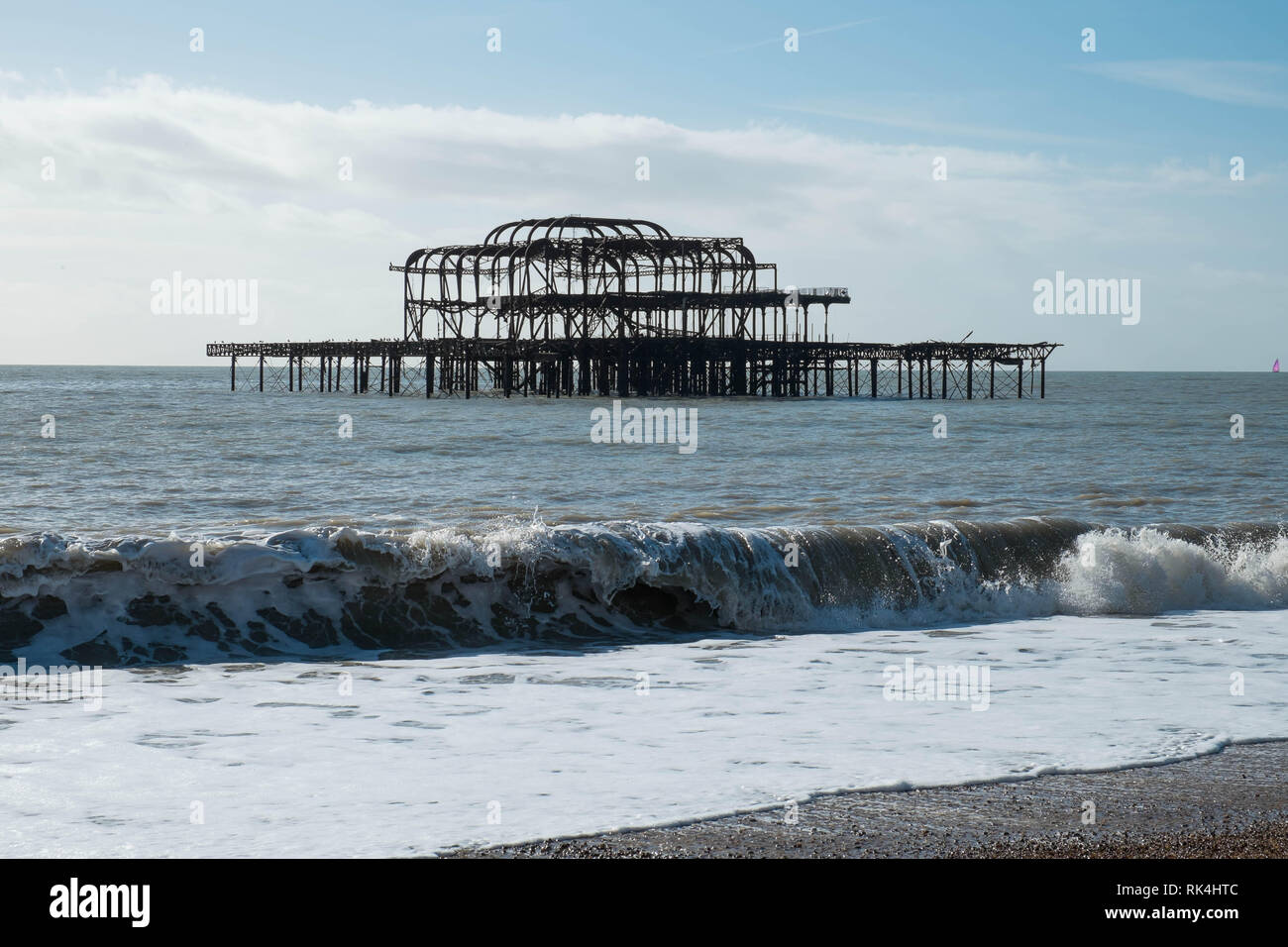 Brighton pier fire hi-res stock photography and images - Alamy