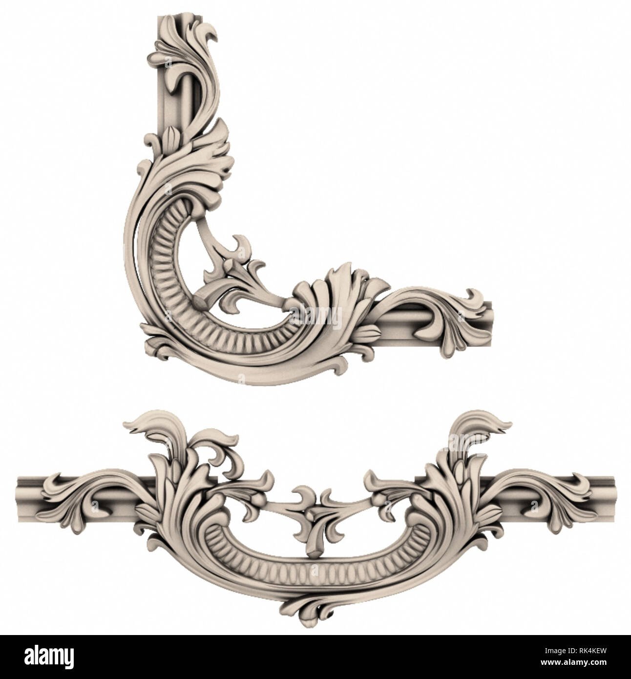 Modern art, artistic direction, home design. 3D illustration ...