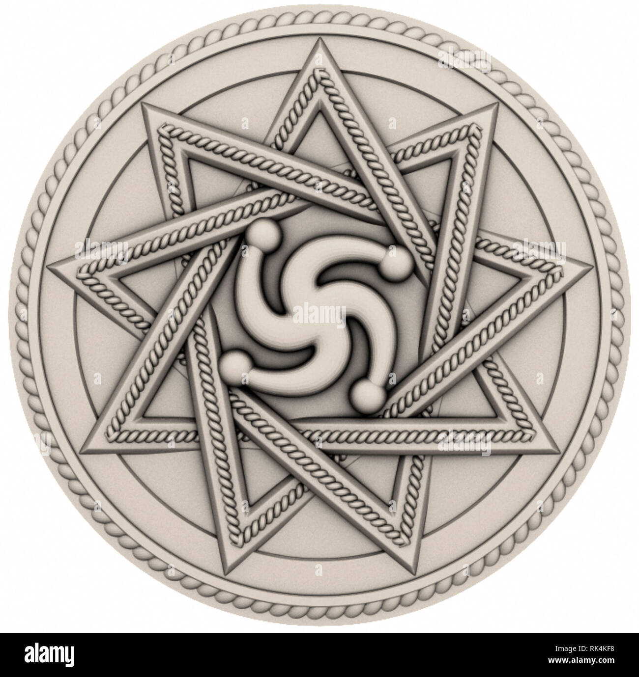 Modern art, artistic direction, home design. 3D illustration ...