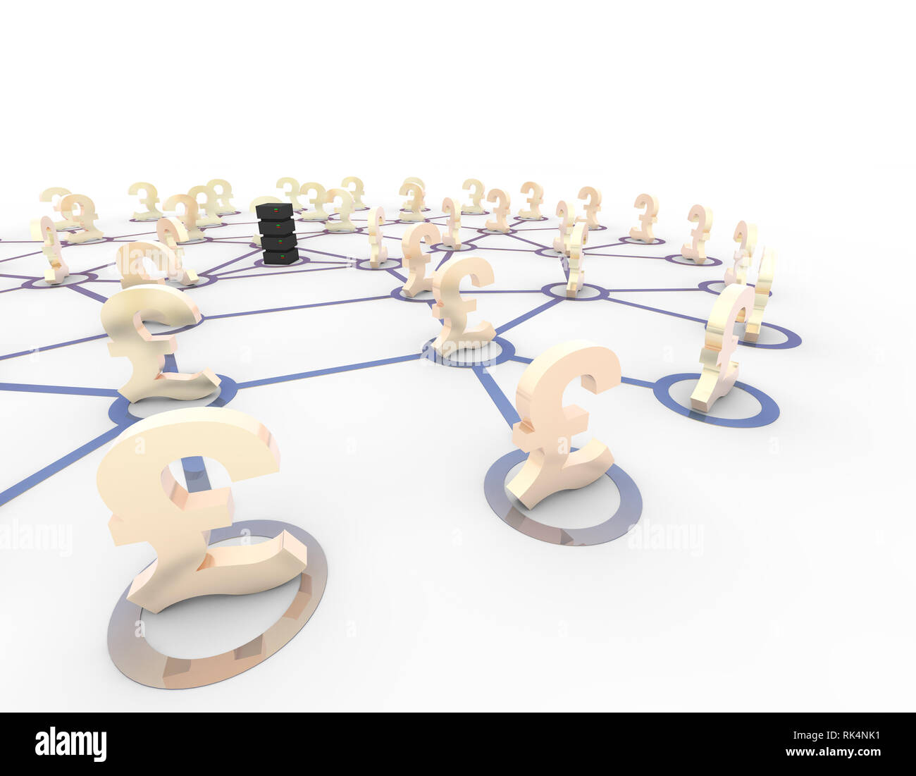 Server Network and Sterling, Internet Fintech Stock Photo - Alamy