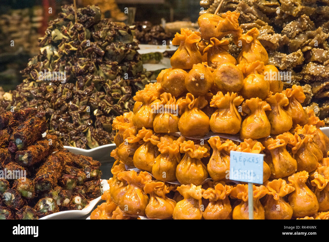 variety of sweets in the shop window for Christmas Stock Photo - Alamy