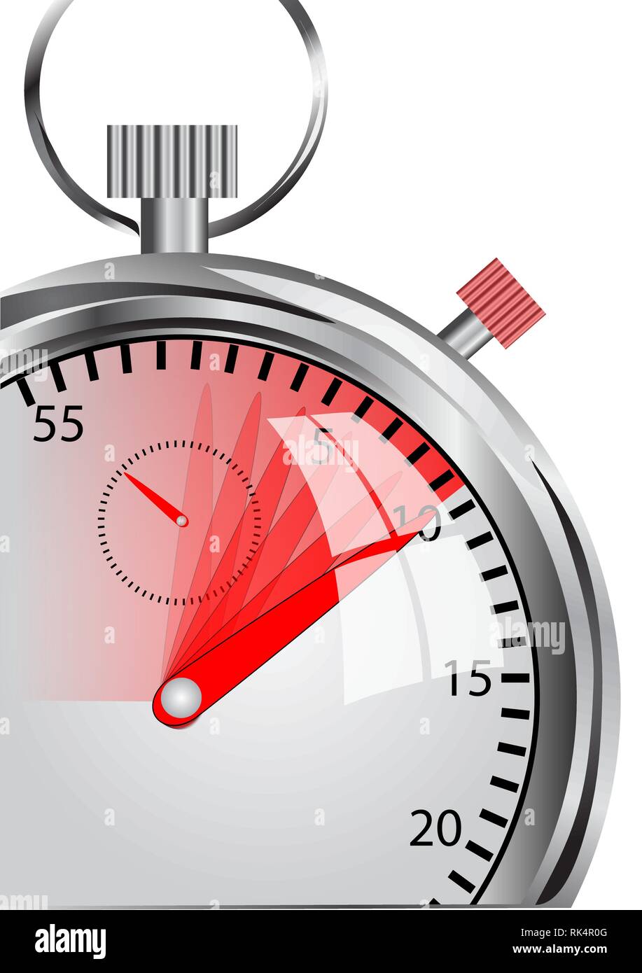 stopwatch in the movement isolated on white Stock Vector Image & Art ...