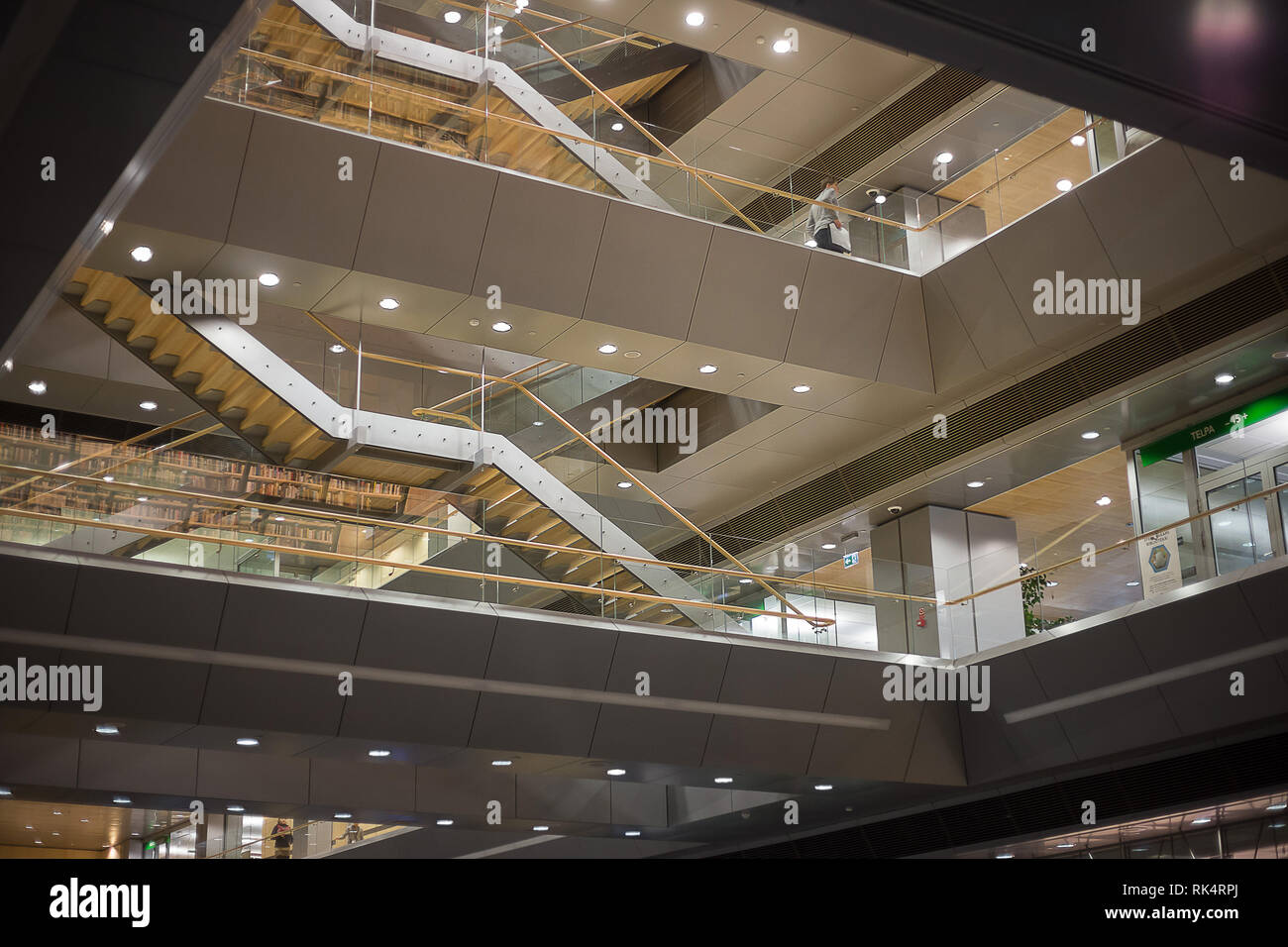 RIGA, LATVIA - January, 2018: Interior space of Latvian National ...