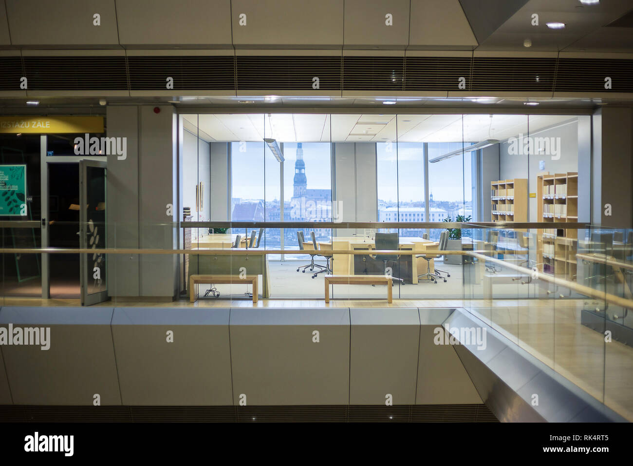 RIGA, LATVIA - January, 2018: Interior space of Latvian National ...