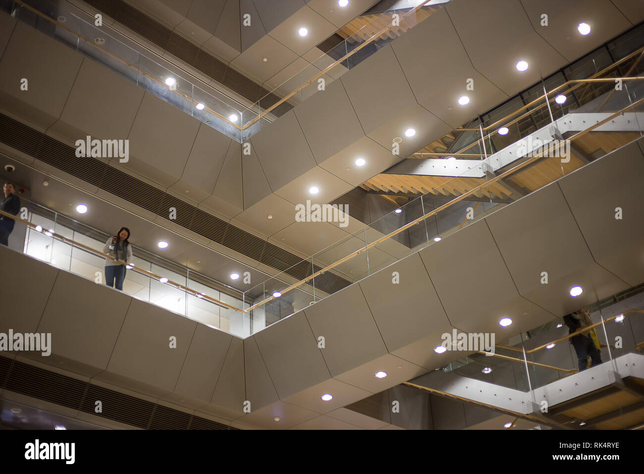 RIGA, LATVIA - January, 2018: Interior space of Latvian National ...