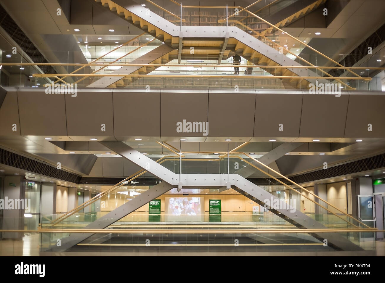 RIGA, LATVIA - January, 2018: Interior space of Latvian National ...