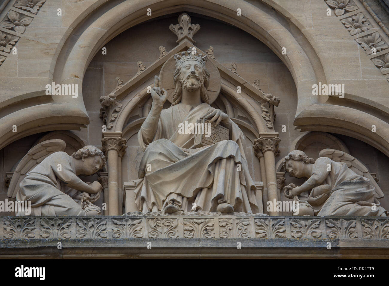 Statue at Metz cathedral in France Stock Photo - Alamy