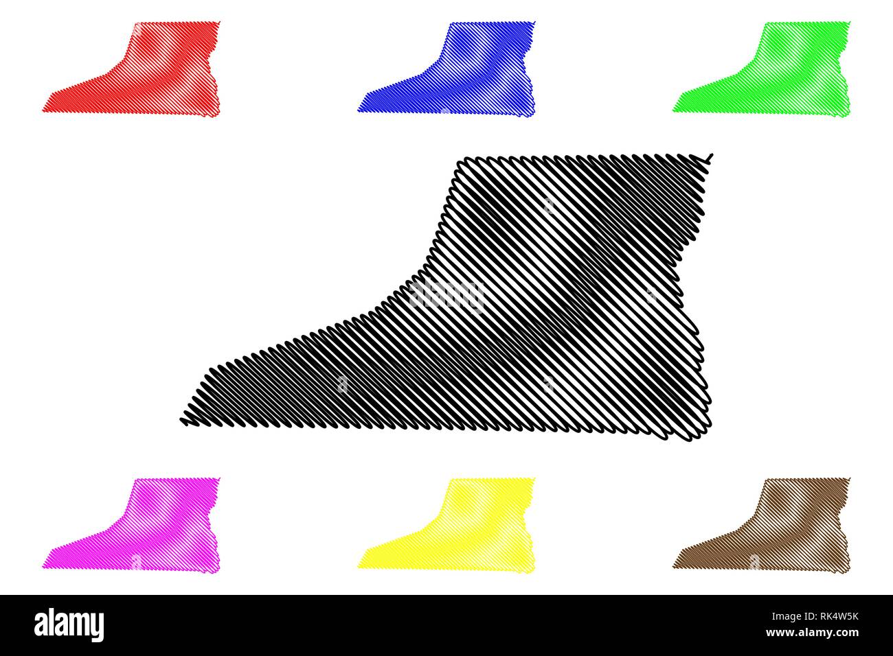 Minya Governorate (Governorates of Egypt, Arab Republic of Egypt) map ...