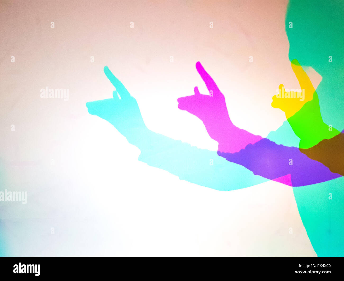 Hand shadow on wall hi-res stock photography and images - Alamy