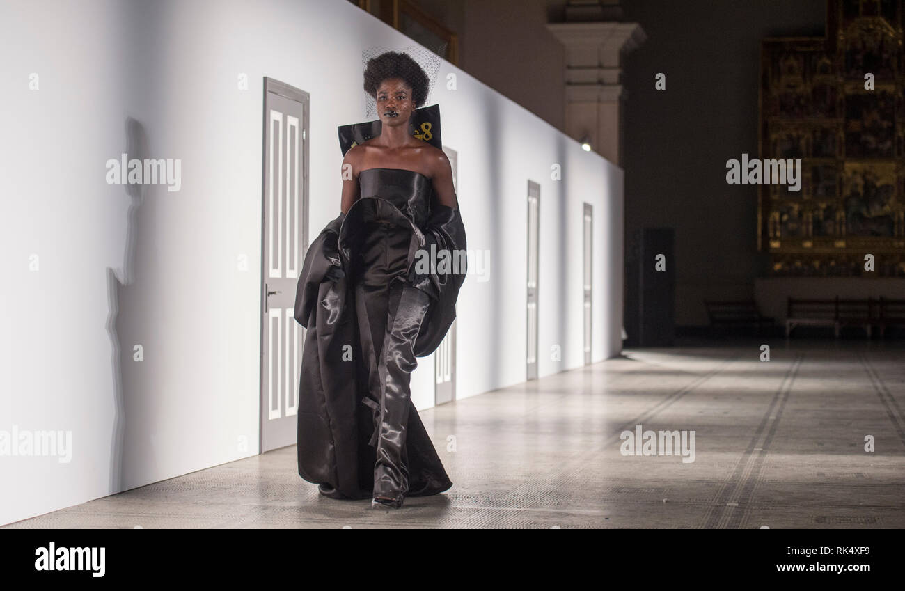 V&A, London, UK. 8 February, 2019. A special fashion presentation ...