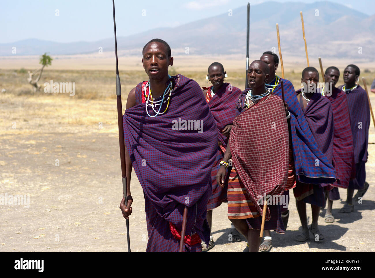 Masai with spear hi-res stock photography and images - Alamy
