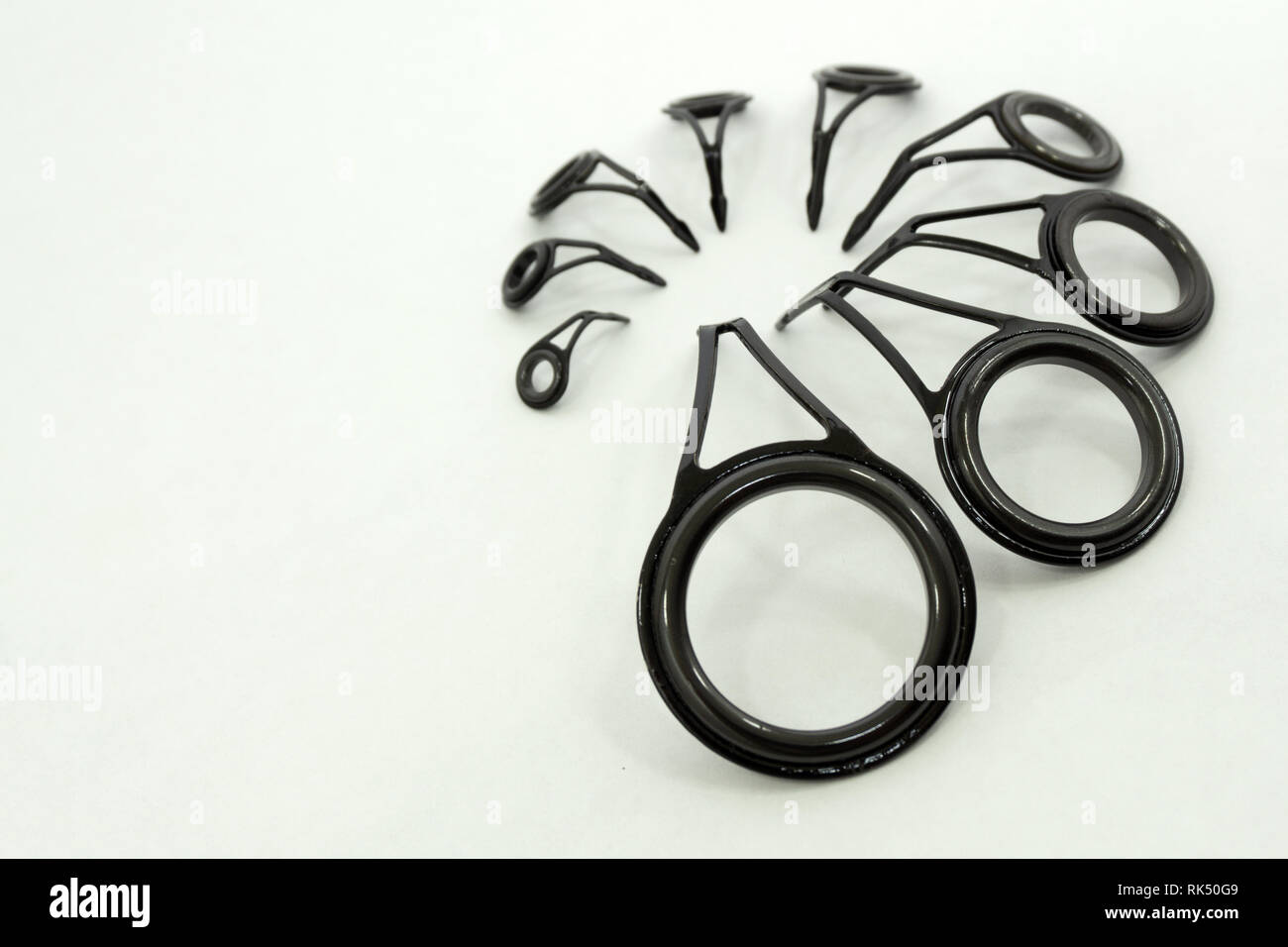 Fishing rod ring on white. Clipping path inside Stock Photo - Alamy