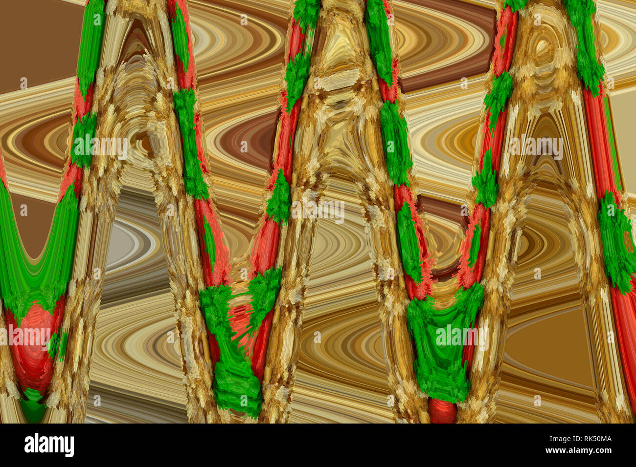 Image of a multicolored stained glass window with irregular block ...