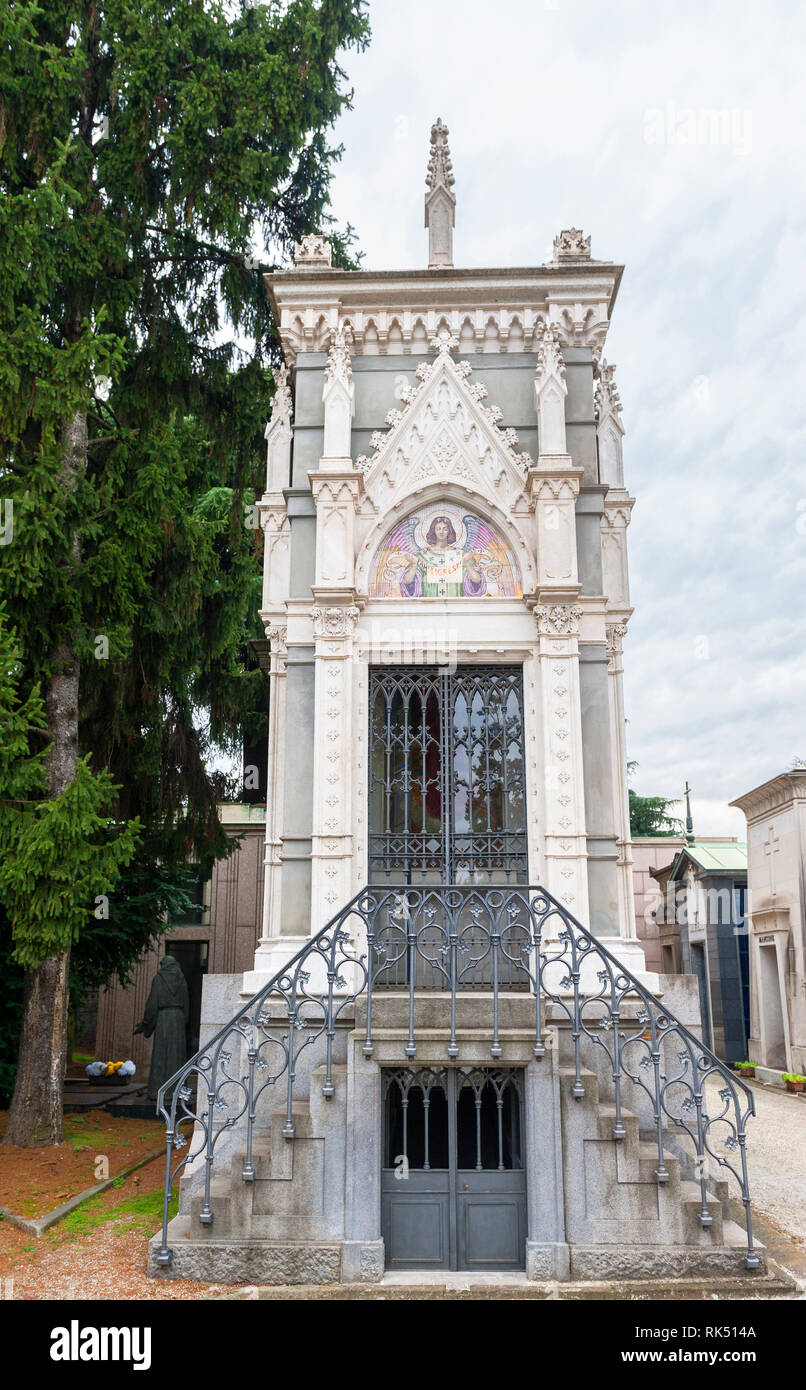 Family crypts at the Monumental Cemetery in Milan Stock Photo - Alamy