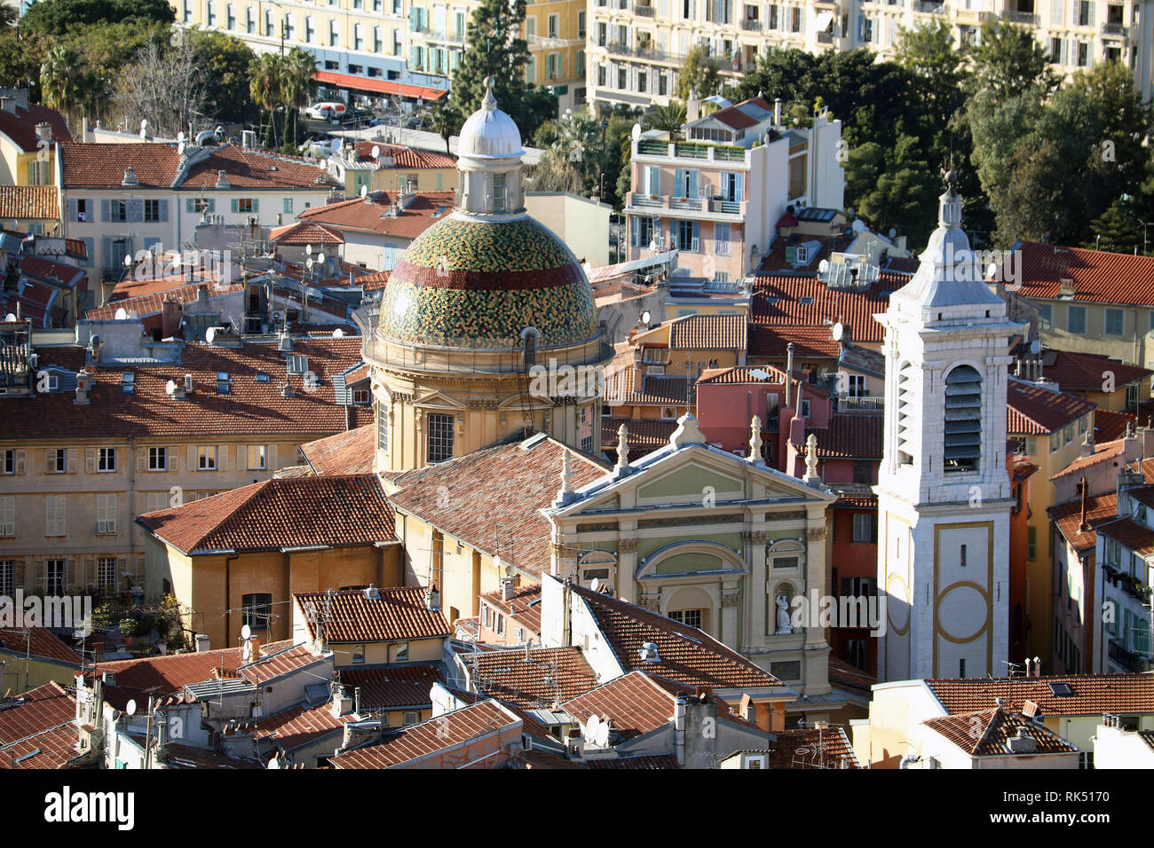 Aerial View Of The Baroque Cathedral Sainte-Reparade In The Old Town Of ...
