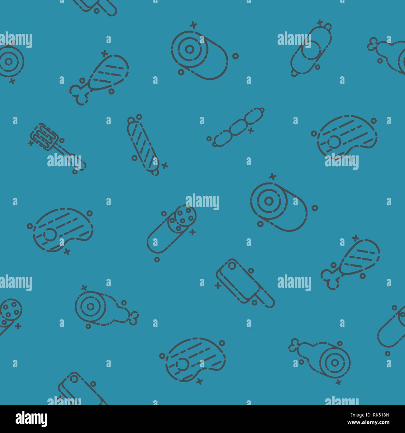 Meat concept icons pattern. Vector illustration, EPS 10 Stock Vector ...