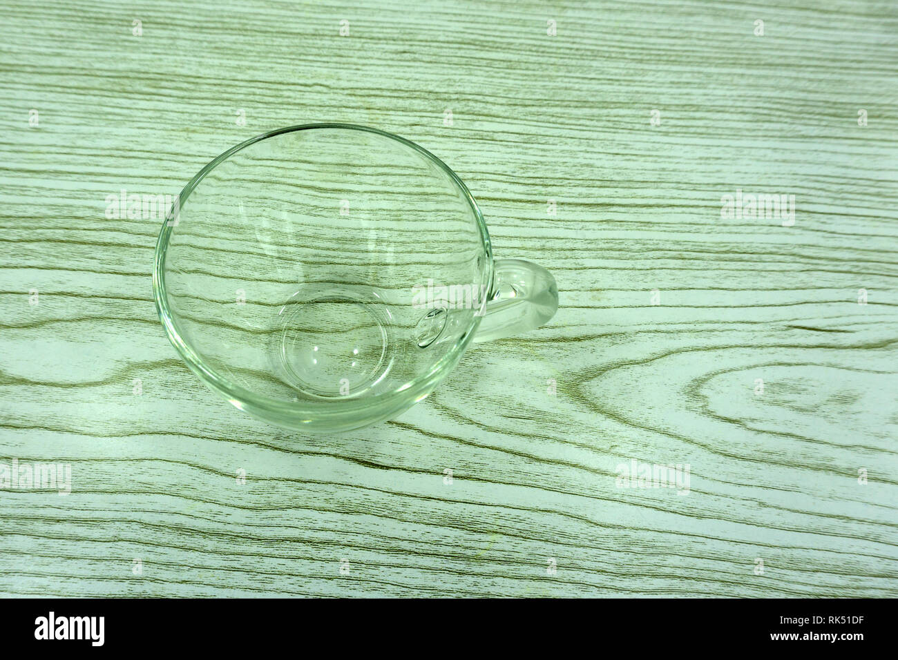 Empty glass coffee latte cup isolated on white background Stock Photo ...
