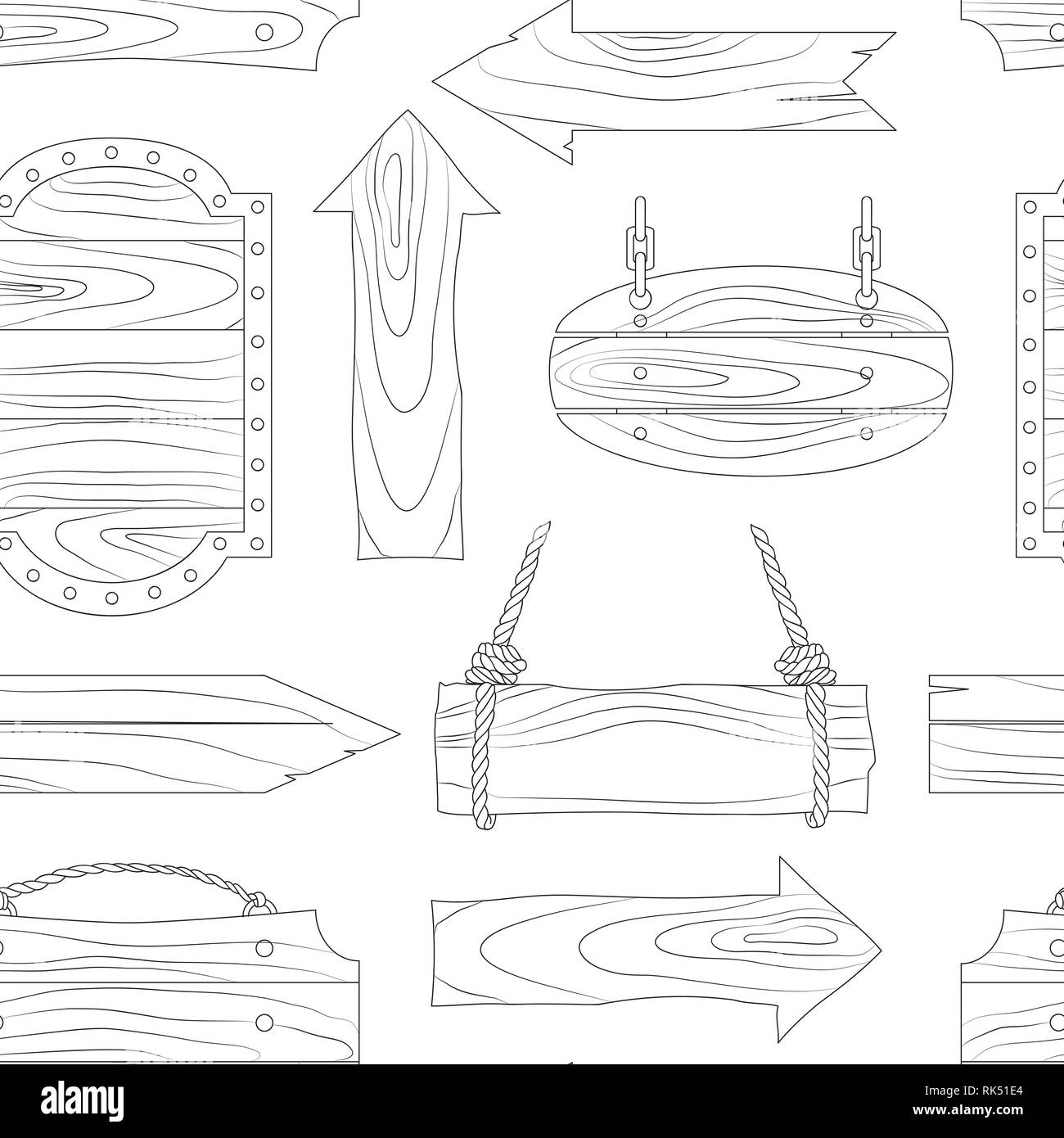 Wood banners boards pattern. Vector illustration EPS 10 Stock Vector ...