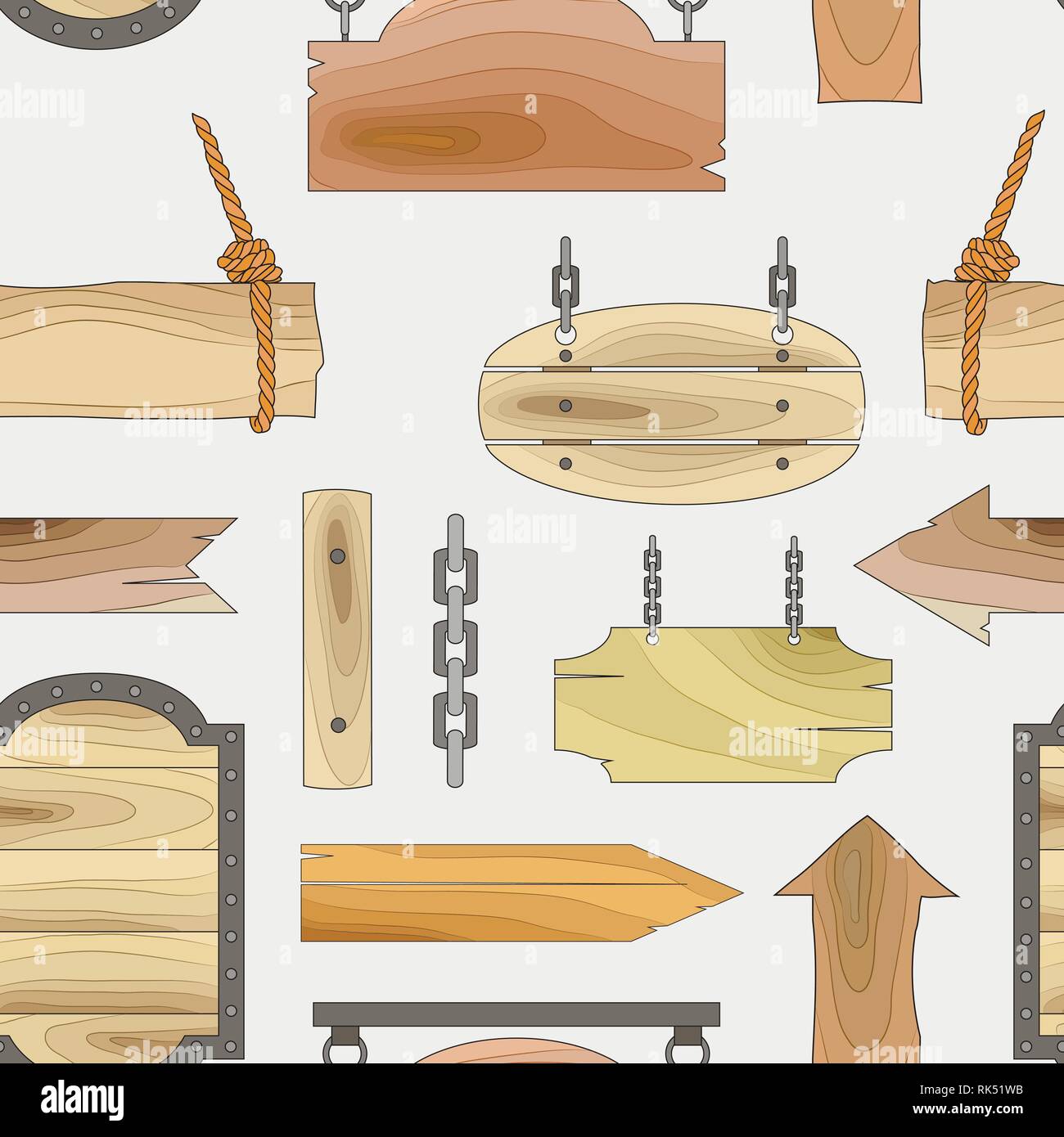 Wood banners boards pattern. Vector illustration EPS 10 Stock Vector ...