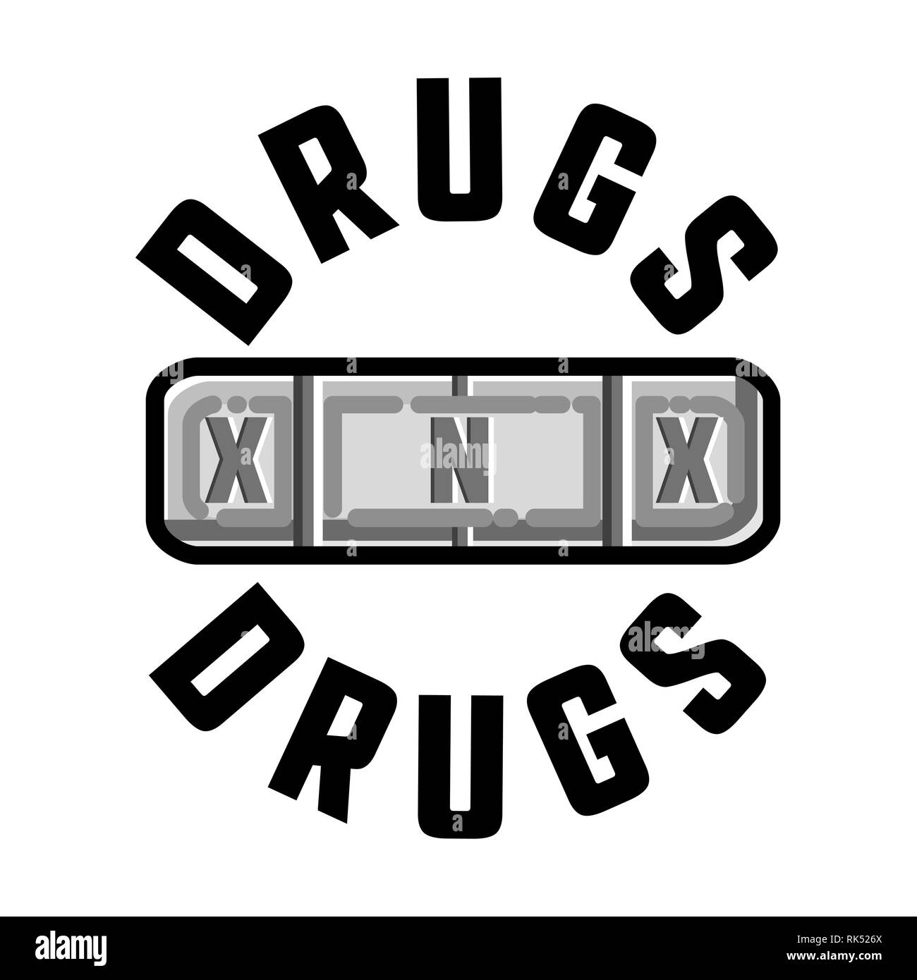 Color vintage drugs emblem. Vector illustration, EPS 10 Stock Vector ...