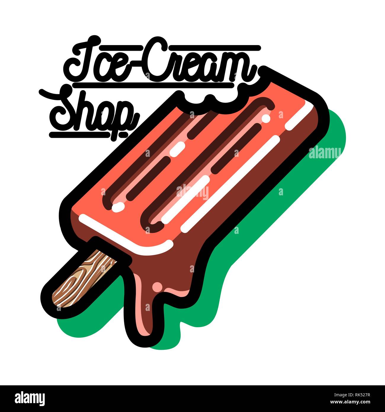 Ice cream emblems, labels and badges collections. Vector illustration ...