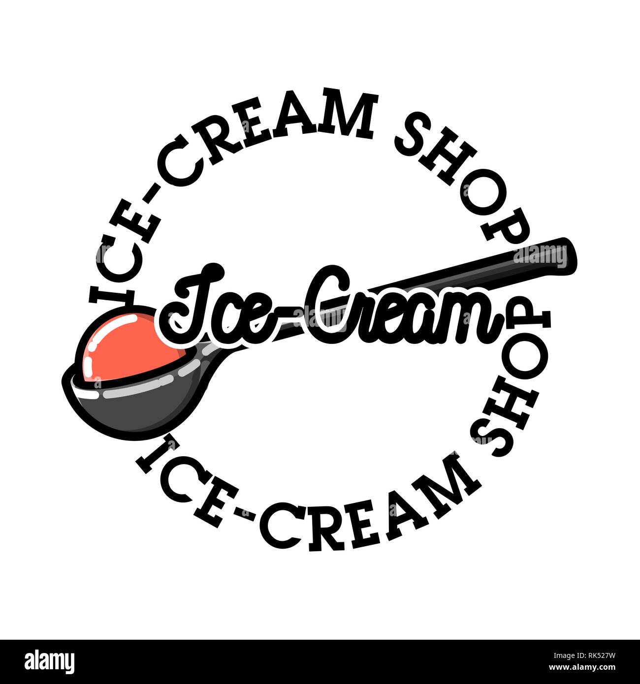 Ice cream emblems, labels and badges collections. Vector illustration ...