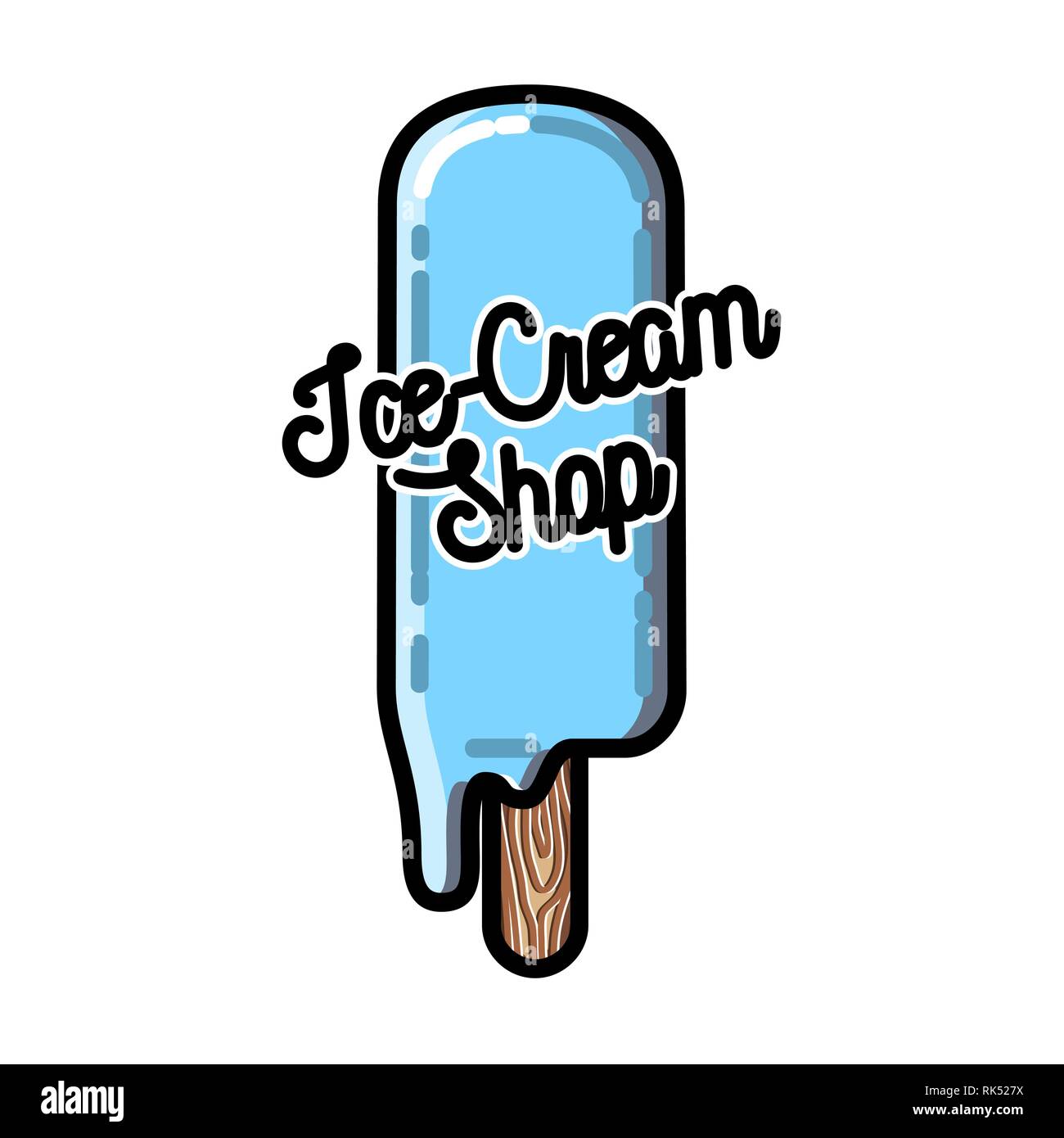 Ice cream emblems, labels and badges collections. Vector illustration ...